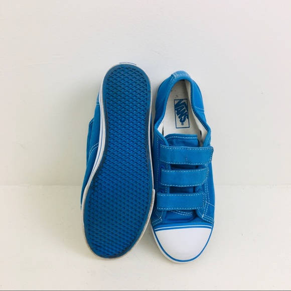 Vans | Shoes | Vans Blue Velcro Three Strap Prison Issue Sneakers ...